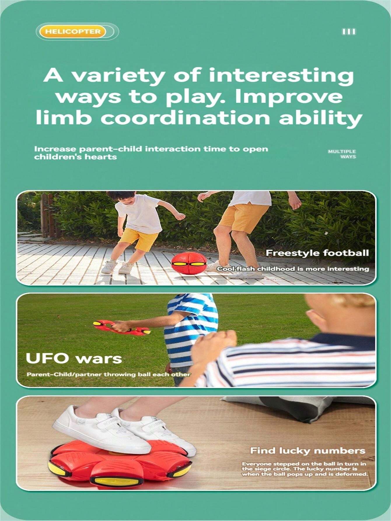 1pc Kids' Magic Elastic Stomp Ball, With The Fun Of Transforming Into A ...