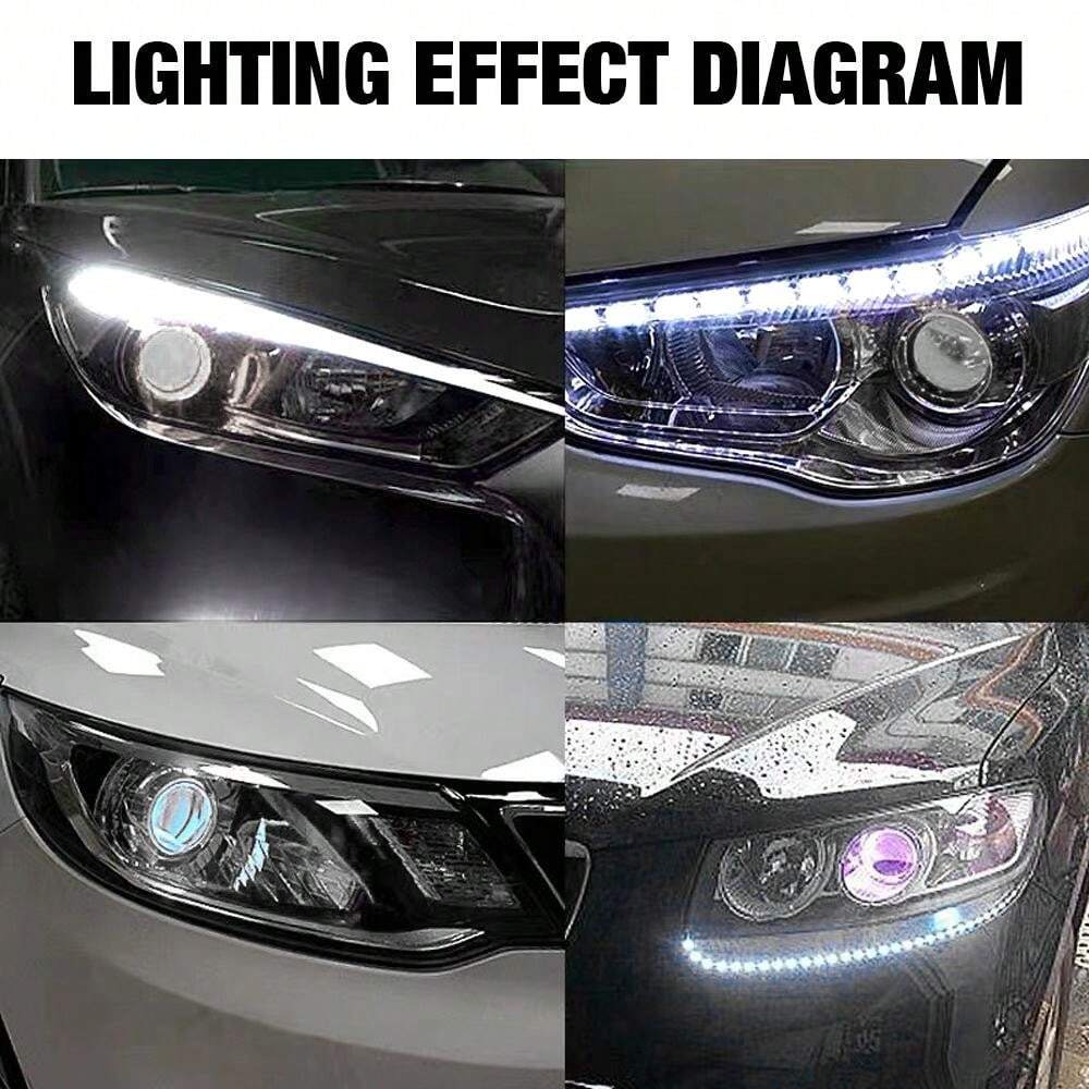 2Pcs DIY Devil Eyes LED Halo Rings Kit 2.5 Inch Projector Car Headlight ...