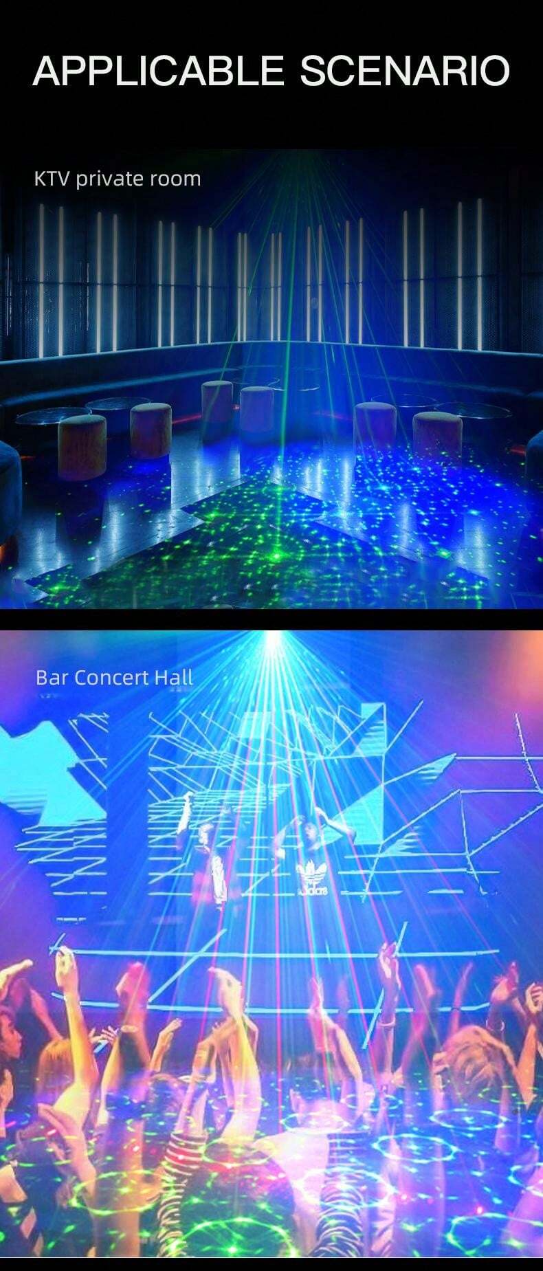 Party Lights Stage Strobe Lights DJ Disco Lights LED Sound Activation ...