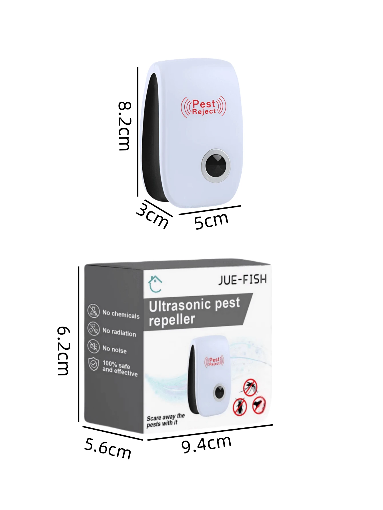 Plug-In Ultrasonic Pest Repeller With Dual Speakers For Indoor Insects ...