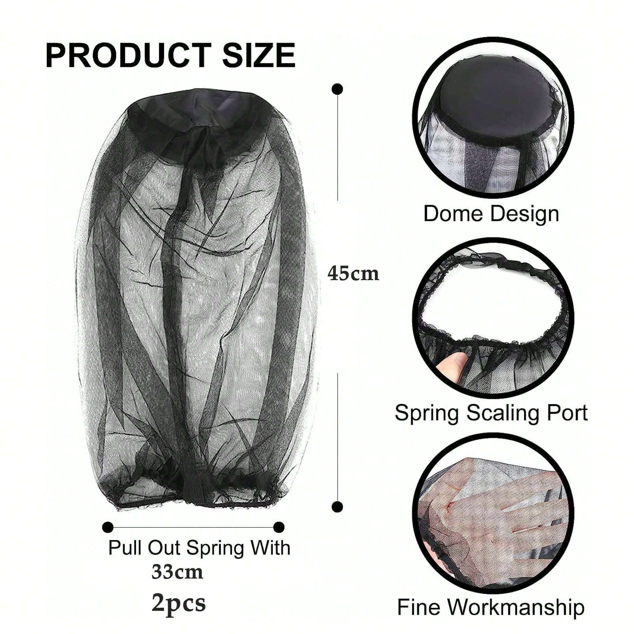 2pcs Mesh Mosquito Repellent Hat Mosquito Head Net: Ultra-Fine Mesh ...