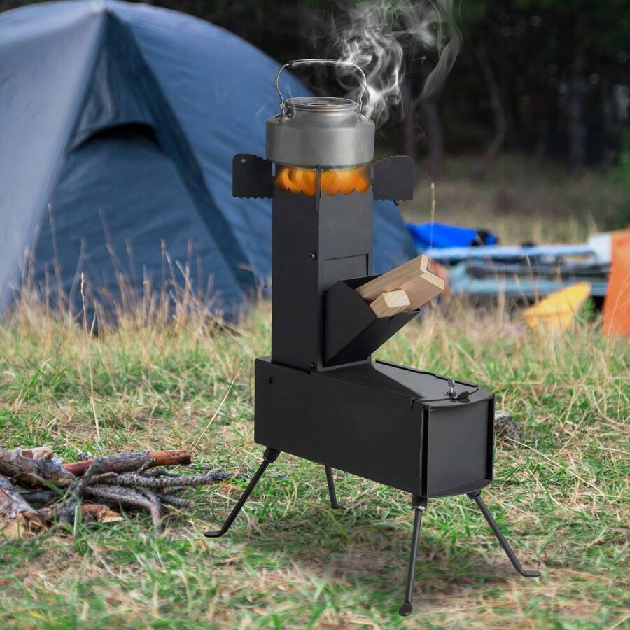 Rocket Stove Portable Folding Wood Burning Camping Stove For Outdoor ...