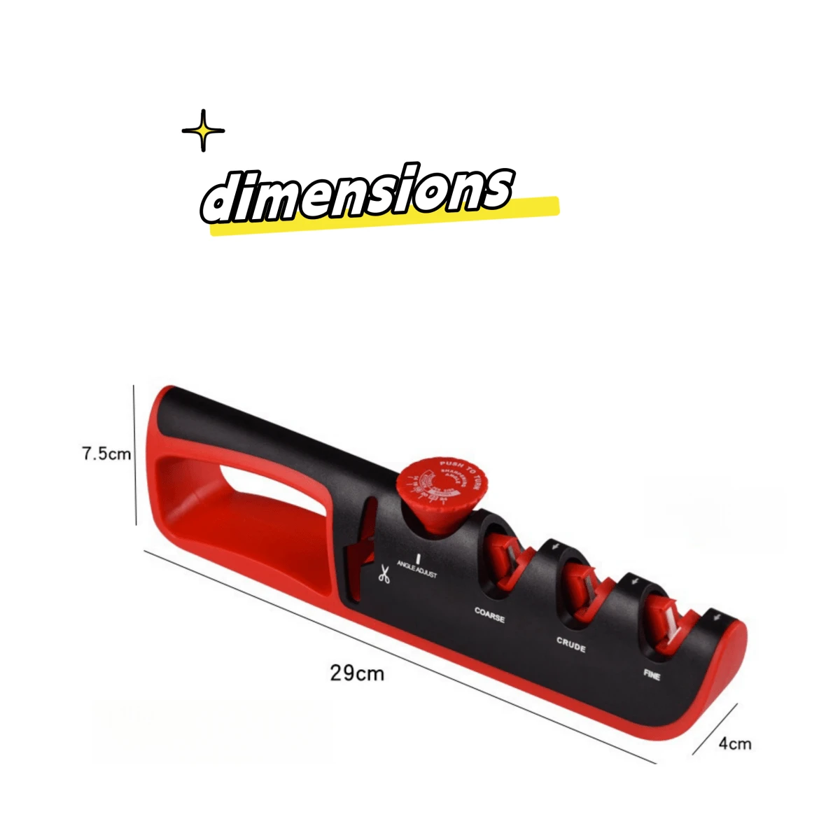 Multipurpose Quick Sharpening Tool, Kitchen Sharpener With Adjustable ...