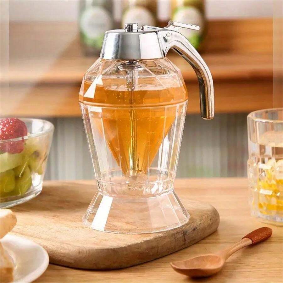 1pc Diamond Type Pressed Honey Jar Jam Honey Dispenser Oil Jug Cruet ...
