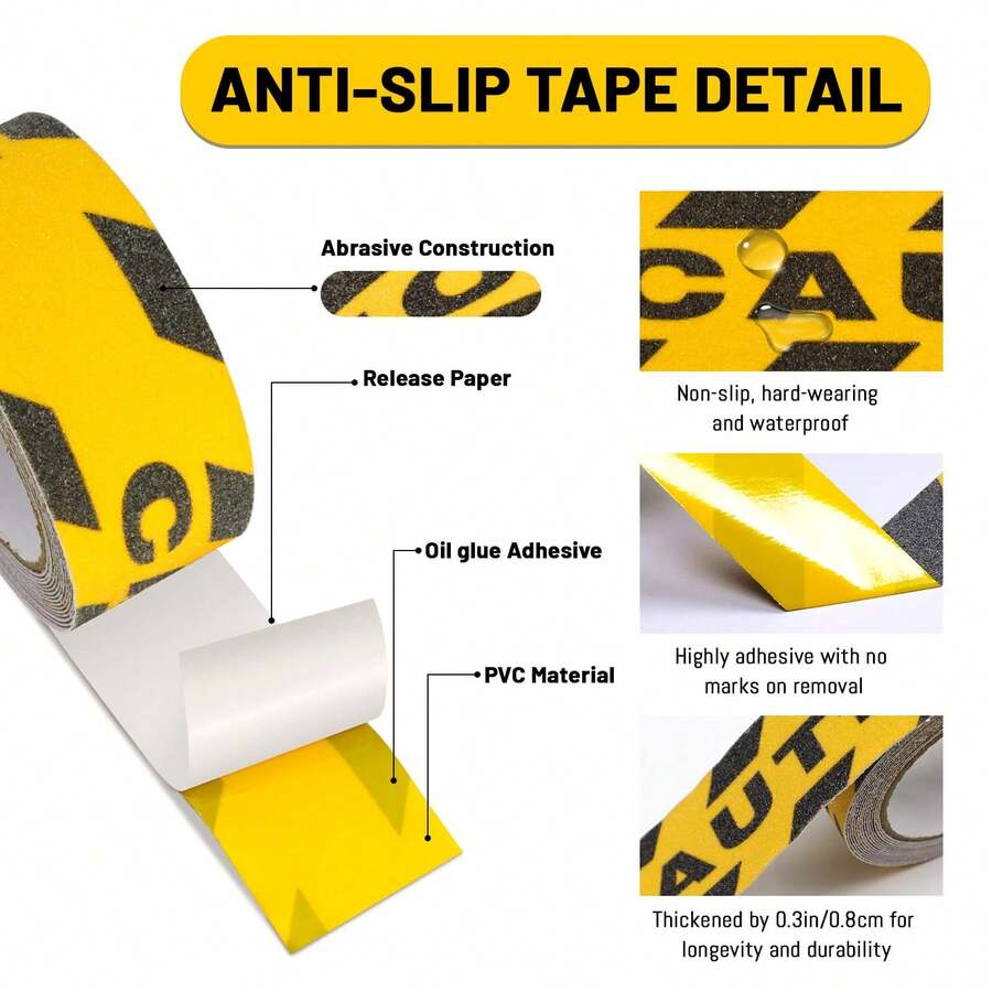 Watch Your Step Floor Sticker, Warning Adhesive Tape, Anti-Slip Matte ...