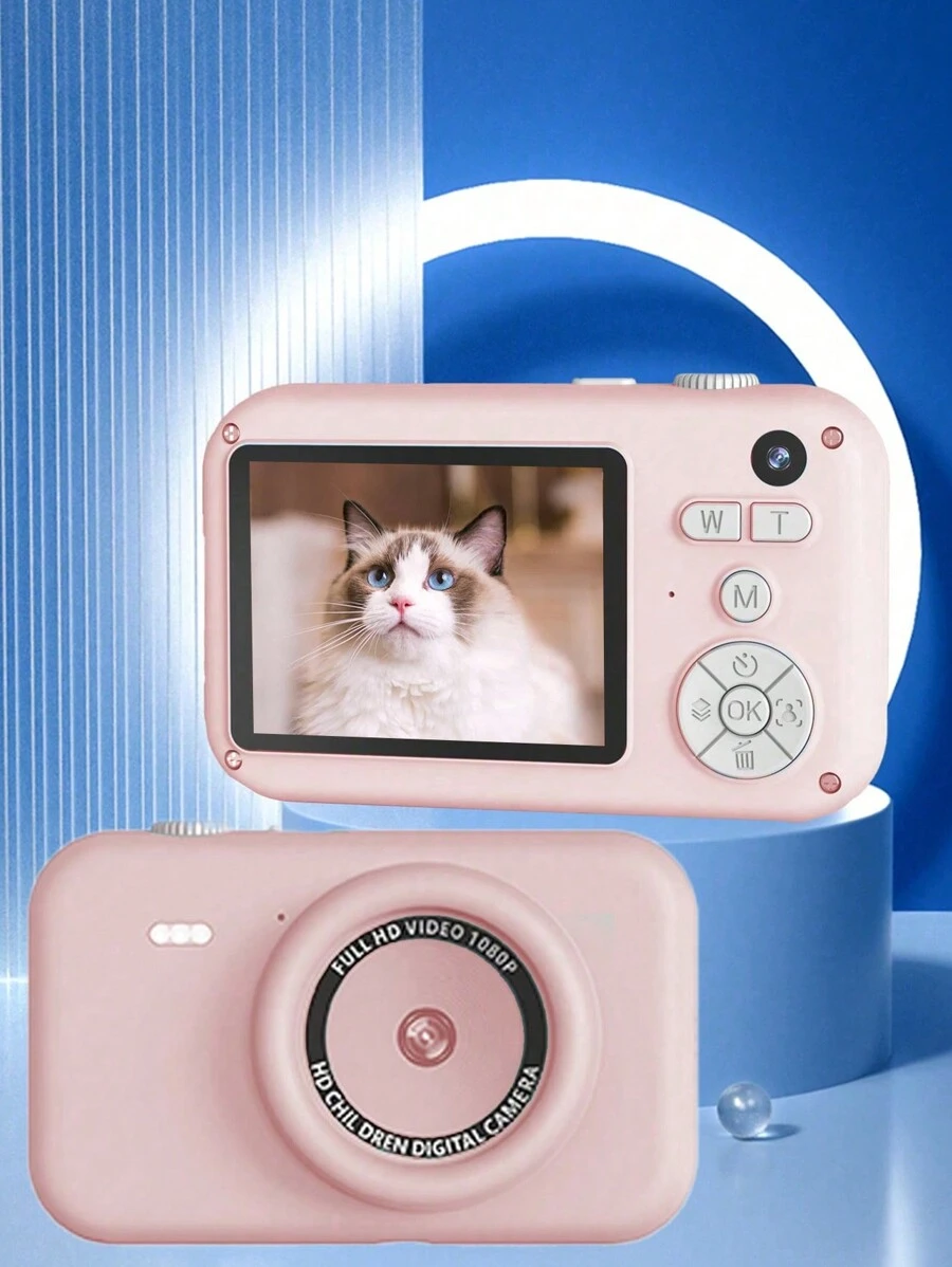 Pink HD Digital Camera For Students With Selfie, Beauty Mode, Photo And ...