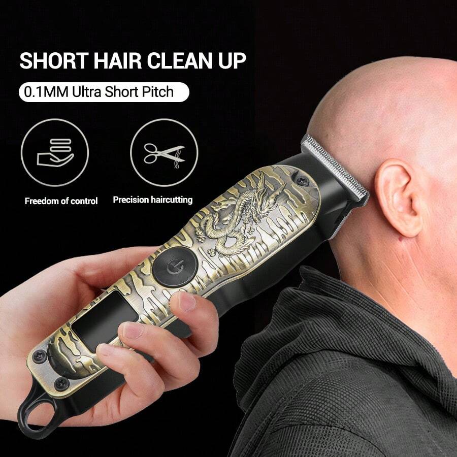 1pc Retro Engraving Hair Clipper, Hair Salon Trimmer For Buzz Cut, Home ...