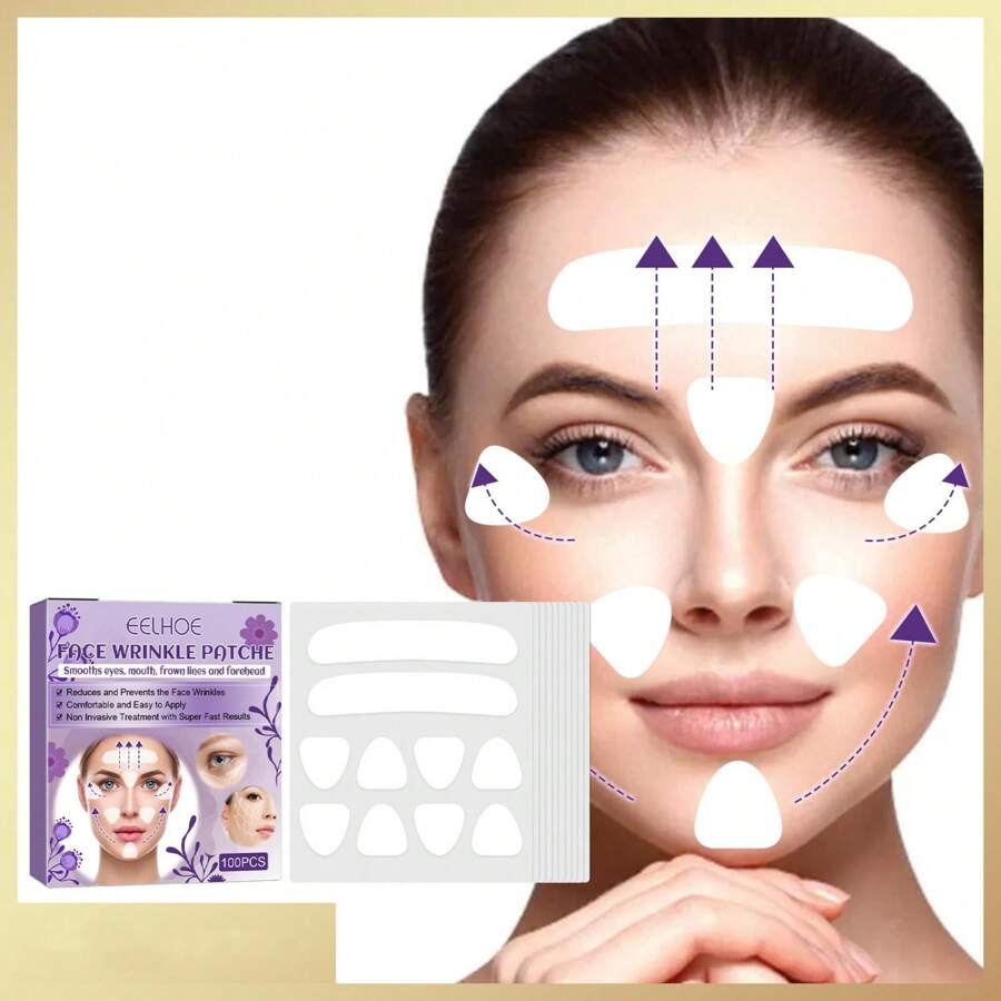 100pcs Forehead Wrinkle Patches For Anti-Wrinkles: Smile Line Remover ...