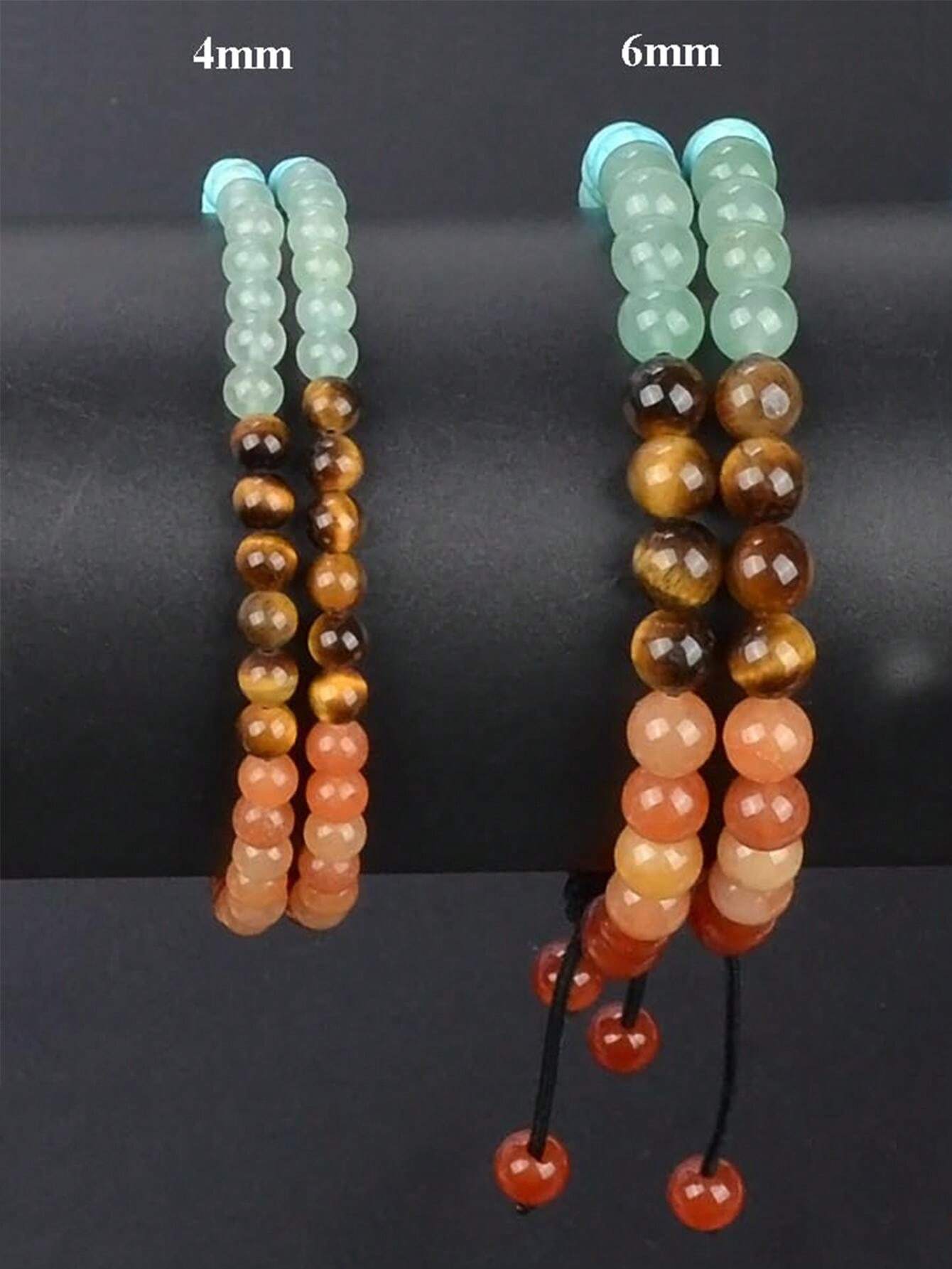 1 Stück massiver Perlen Sechs Chakra Steine - Stein des ausgewogenen ...