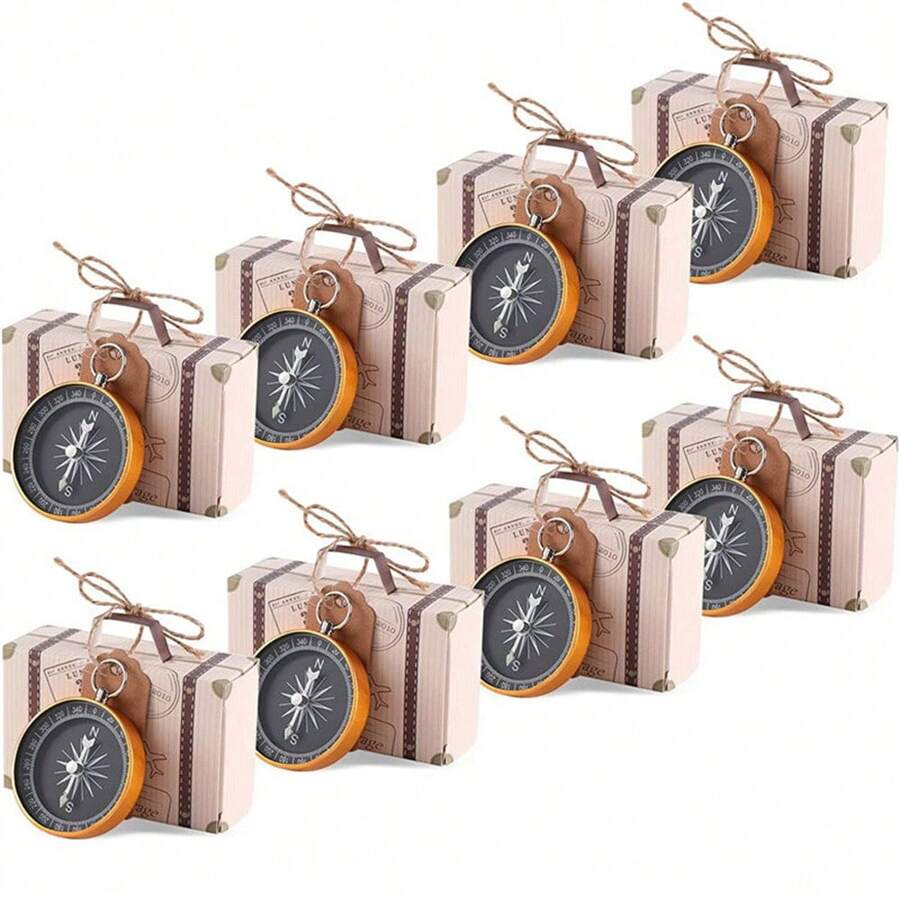 Compass Candy Box Wedding Party Guest Gift Gift Compass With Tag Party ...