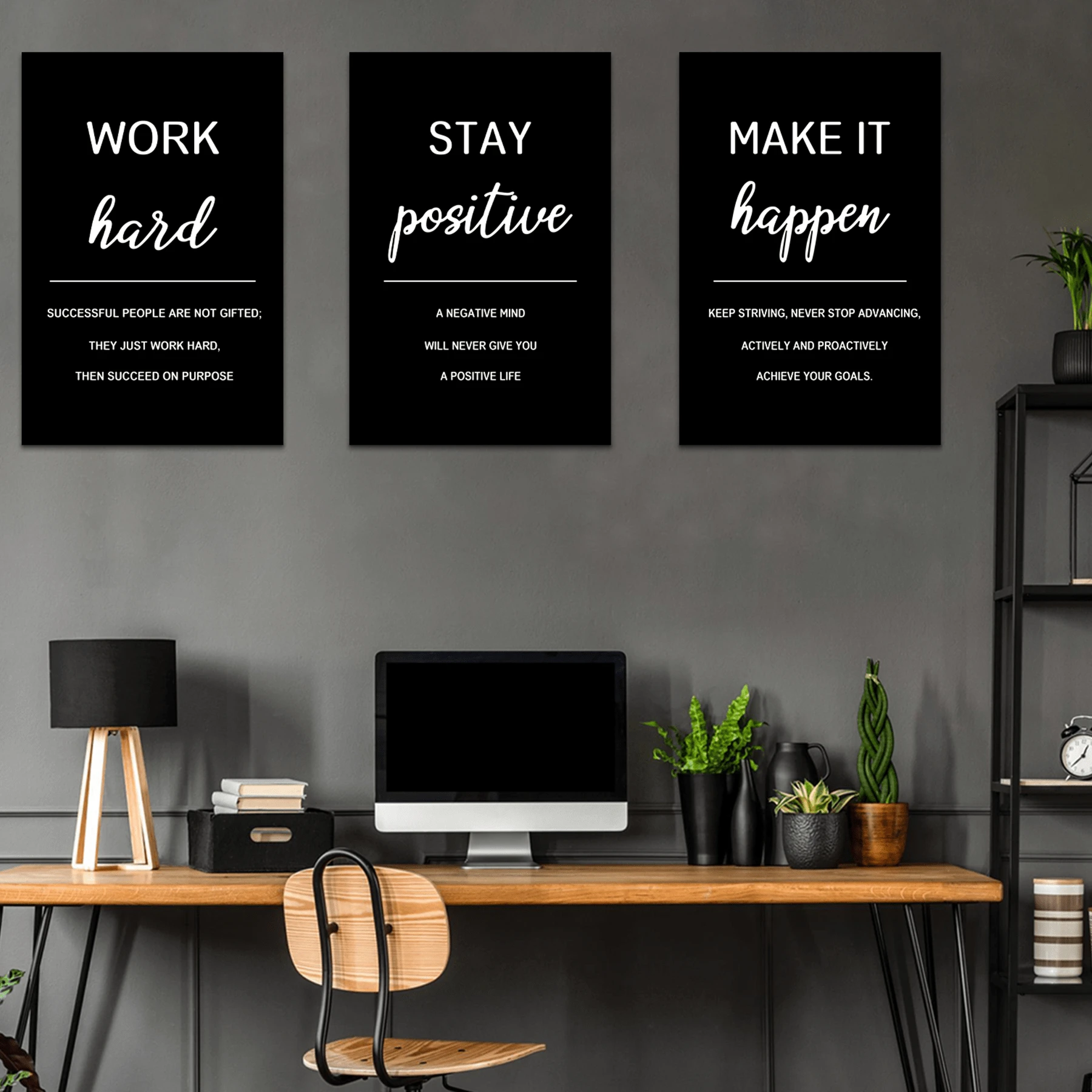 Large Inspirational Office Wall Art Motivational Decor Quotes For ...