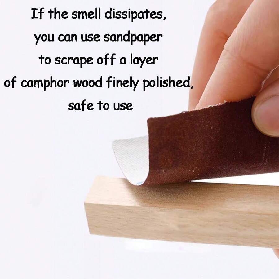 Camphor Wood Stick And Block Package: 5 Self-Adhesive Bags Of 10x2x1cm ...