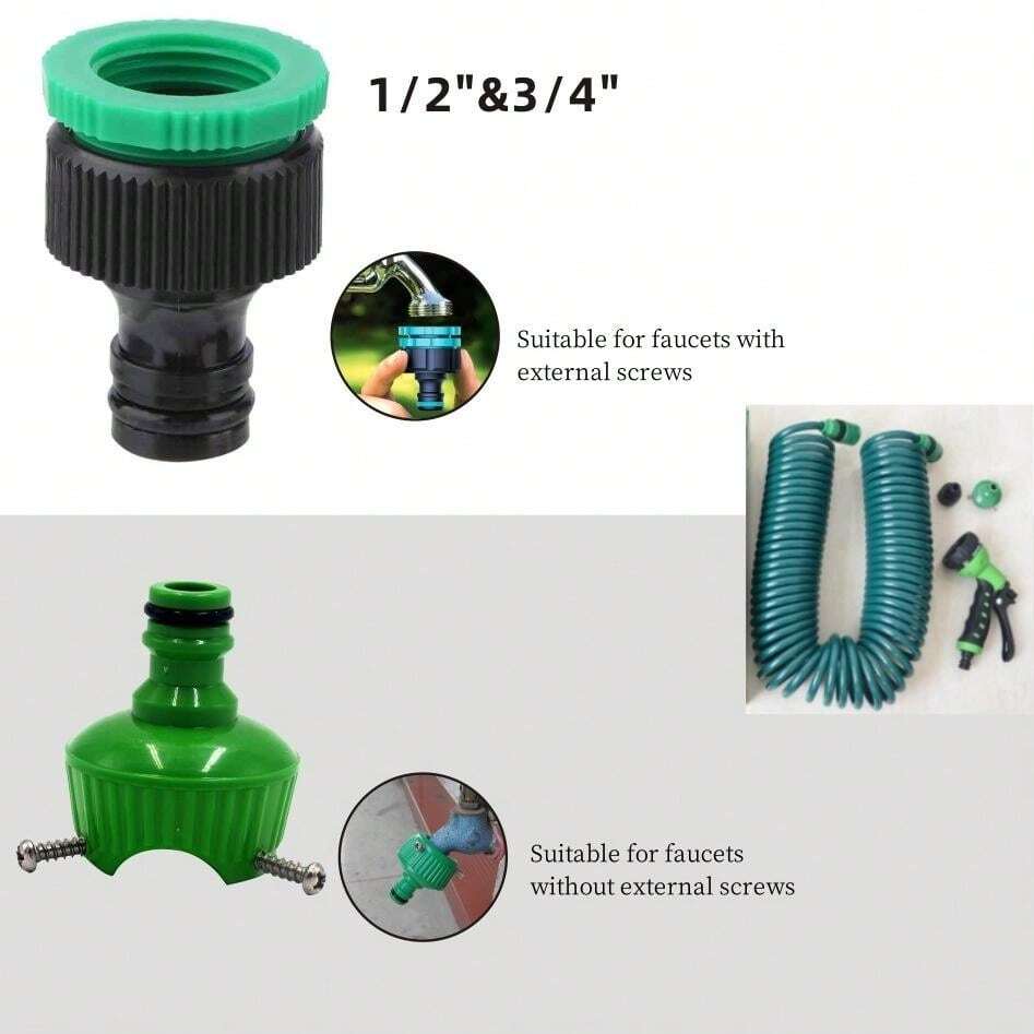 15 Meters EVA Garden Retractable Spring Water Hose Garden Hose Plastic ...