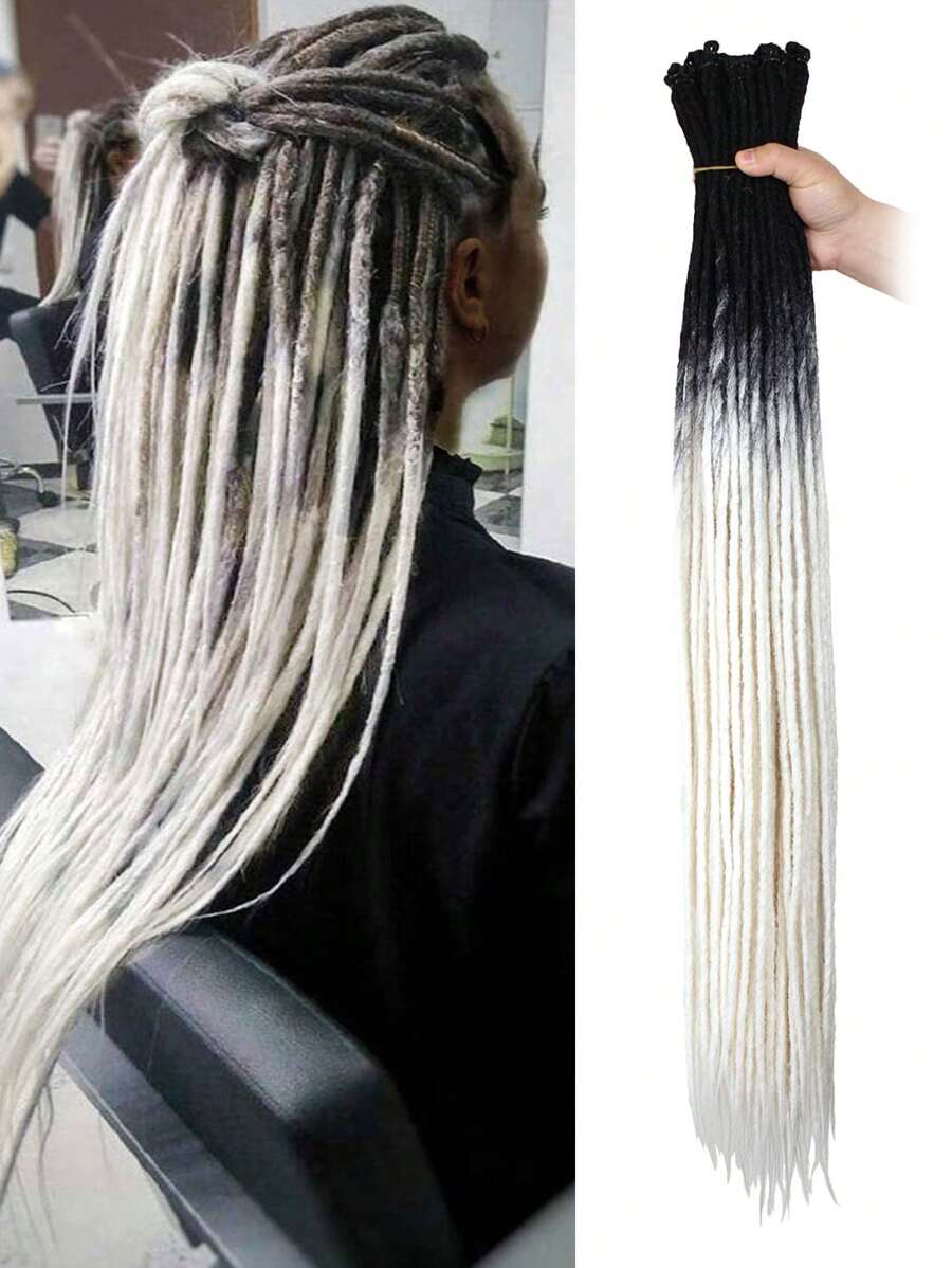 36 Inch Dreadlock Extensions Thin 0.6cm Single Ended Synthetic Dreads ...