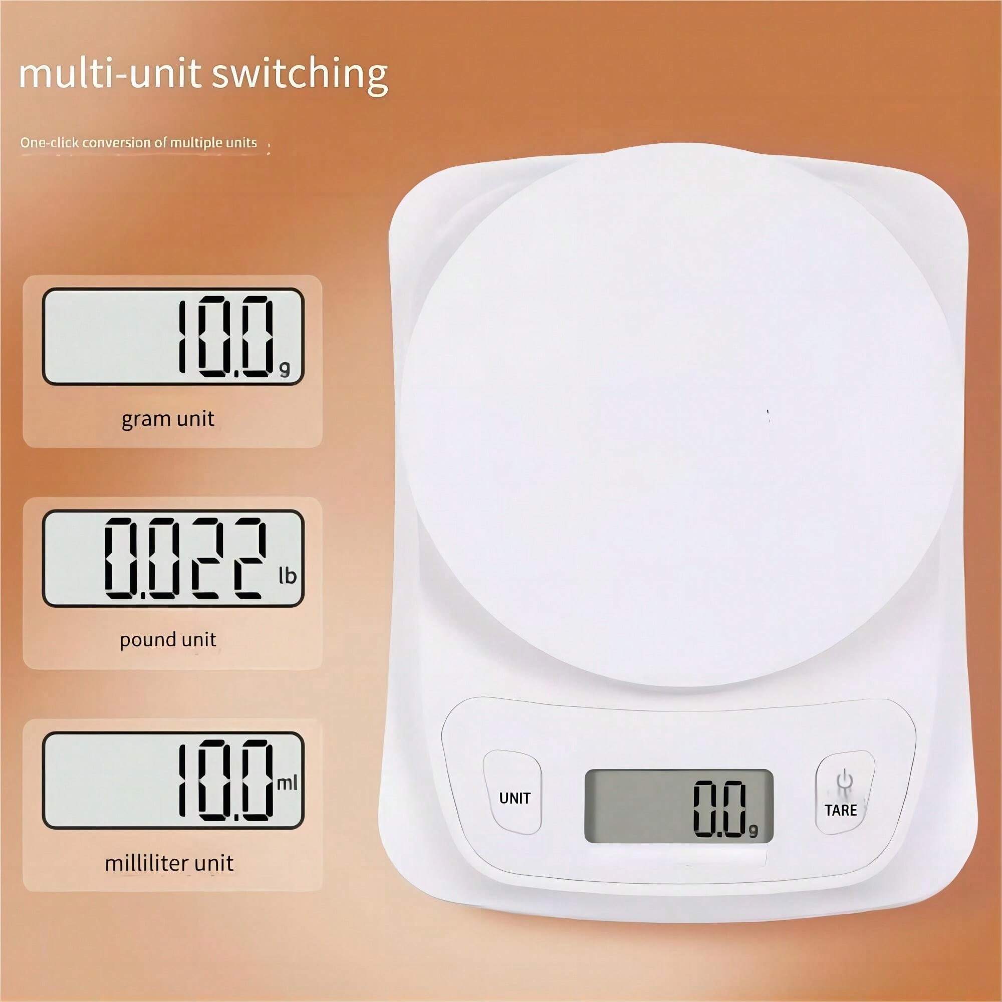 A LED Household Kitchen Scale, Placing Type Small Electronic Scale ...