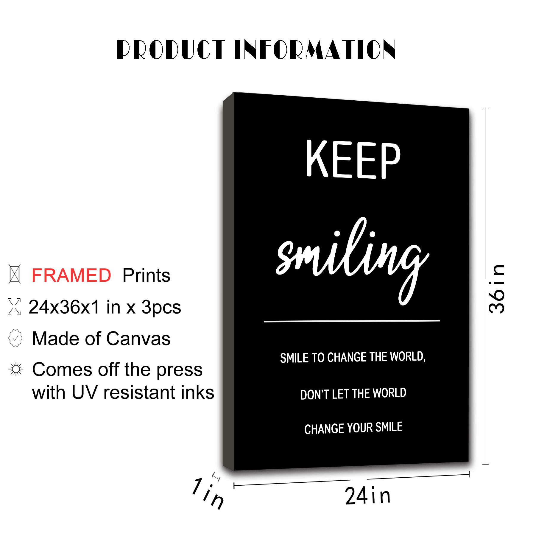 Large Inspirational Office Wall Art Motivational Decor Quotes For ...