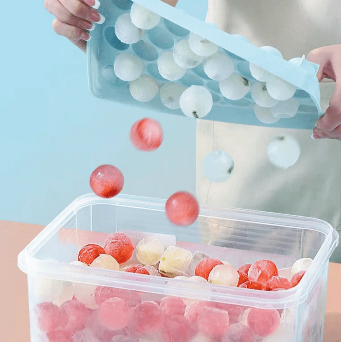 1set Summer Mini Ice Ball Mold, Spherical Ice Cube Tray With Lid, Viral ...