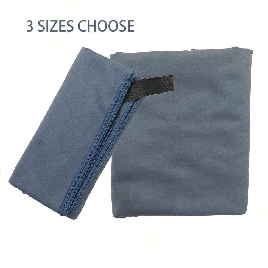 1pc Navy Blue Double-Sided Flannel Ultrafine Fiber Bathrobe - Quick Dry ...