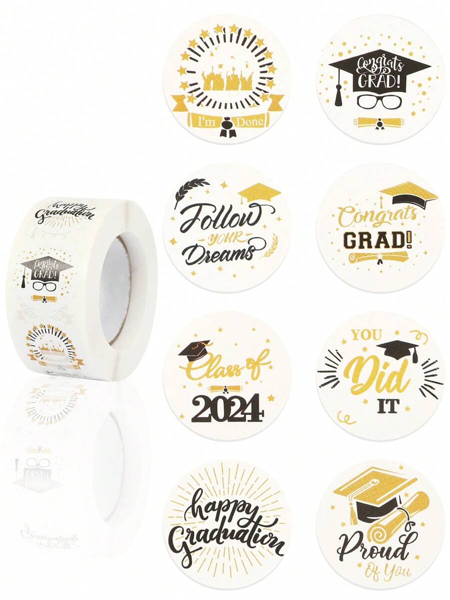 500pcs/Roll 2.5cm Graduation Season Stickers, Graduation Season ...