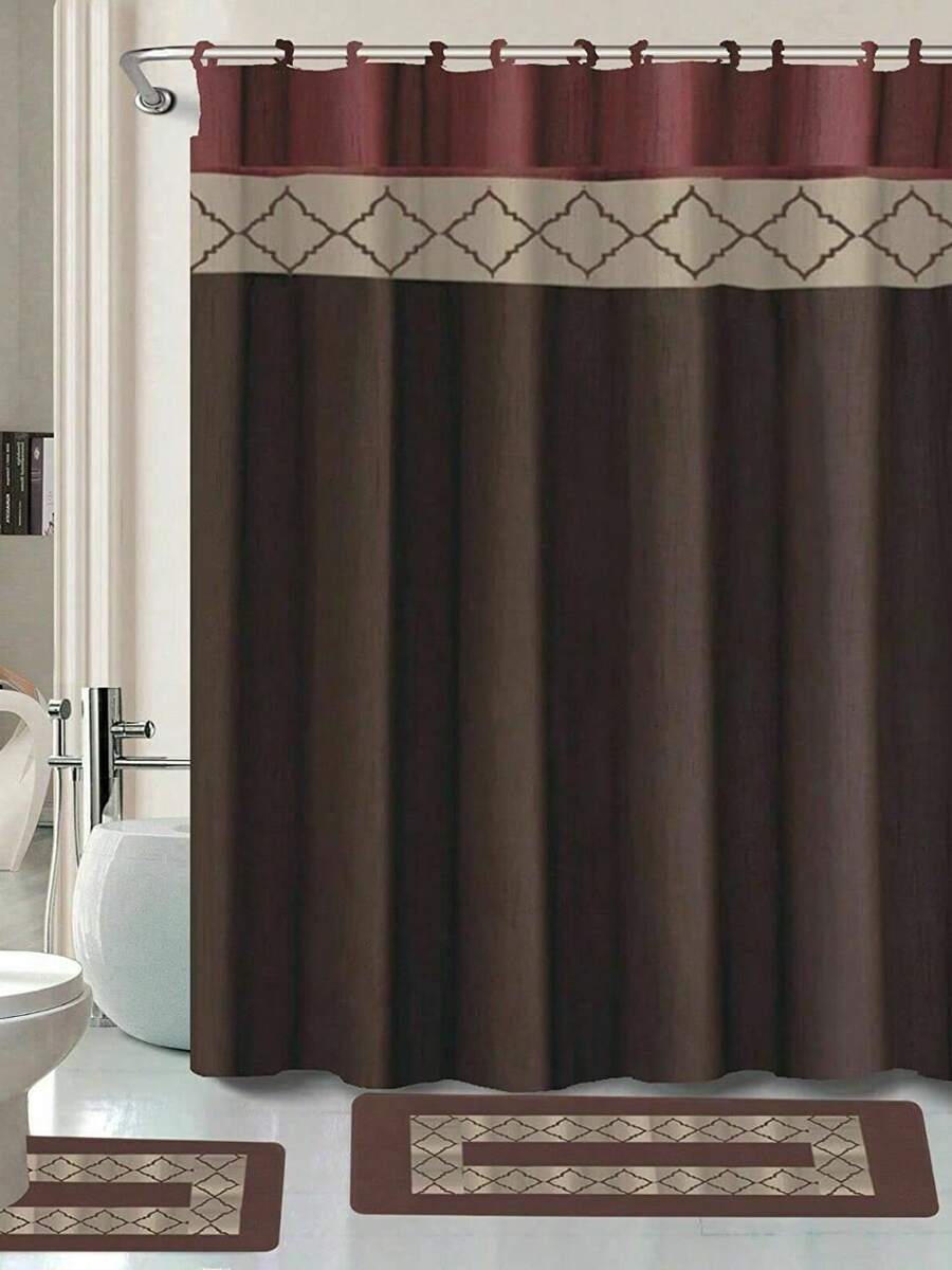Empire Home Fashion & Furniture 15PC Bathroom Rugs And Shower Curtain ...