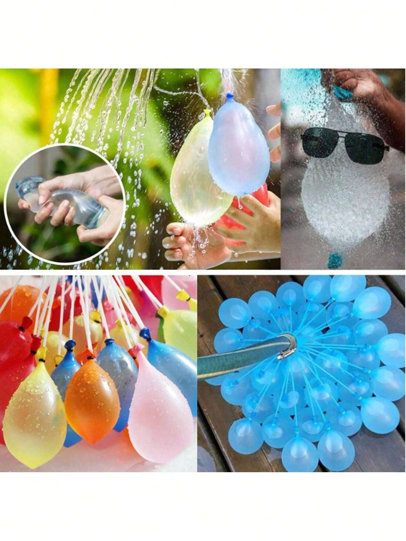 111pcs Quick Inflatable Self-Sealing Outdoor Family Water Balloon ...