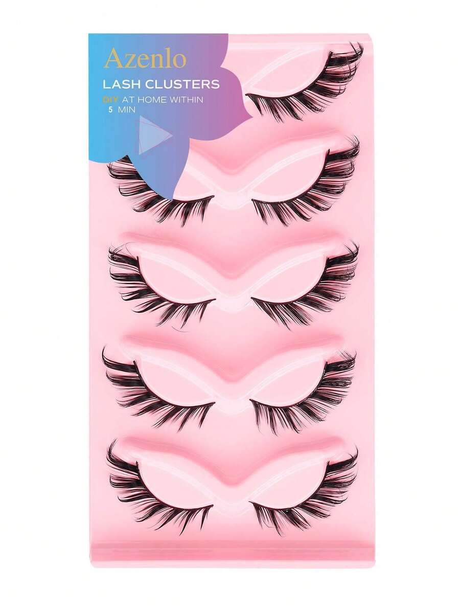 Azenlo's Five Pairs Of C Curly Three-Dimensional Complete False ...