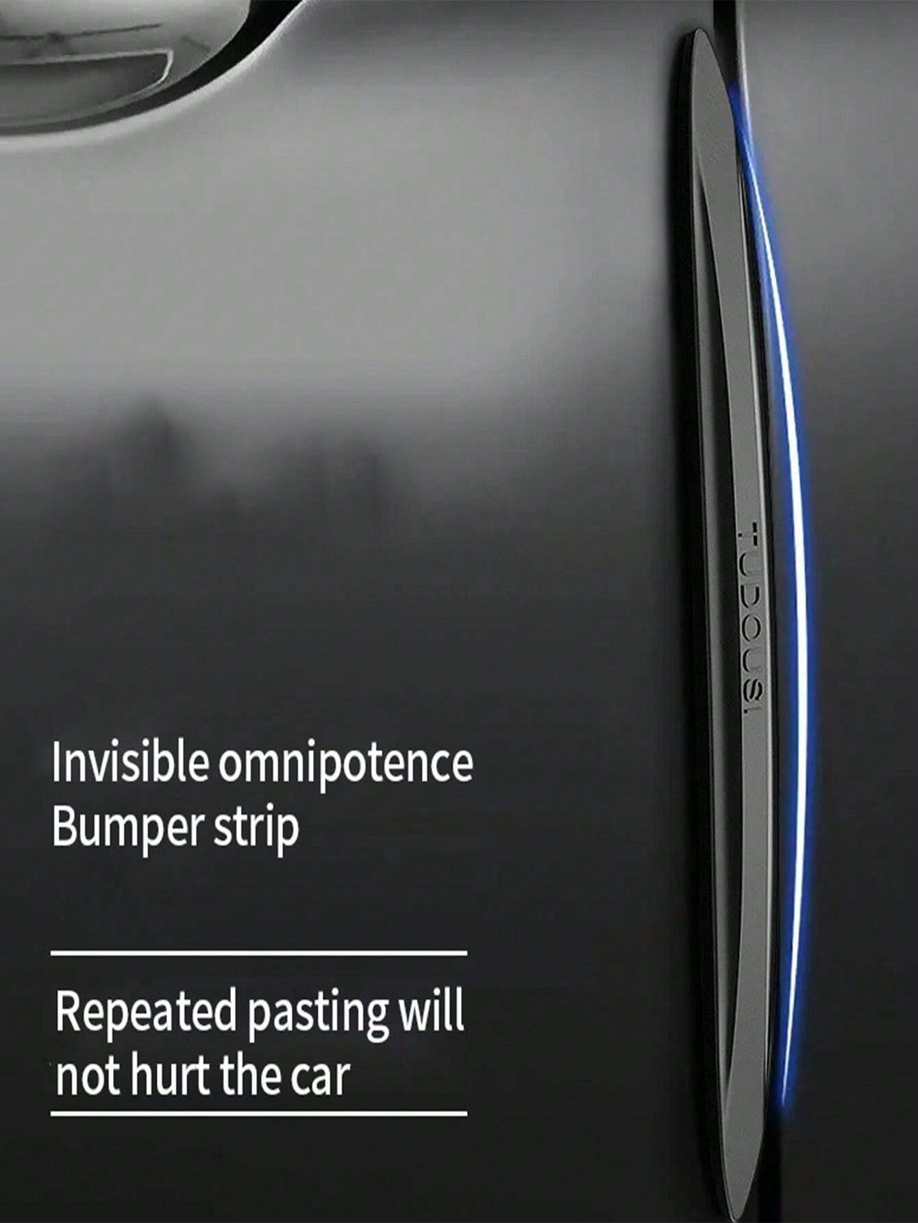 4 Strips Of Car Door Bumper, Invisible Transparent Non-Marking Bumper ...