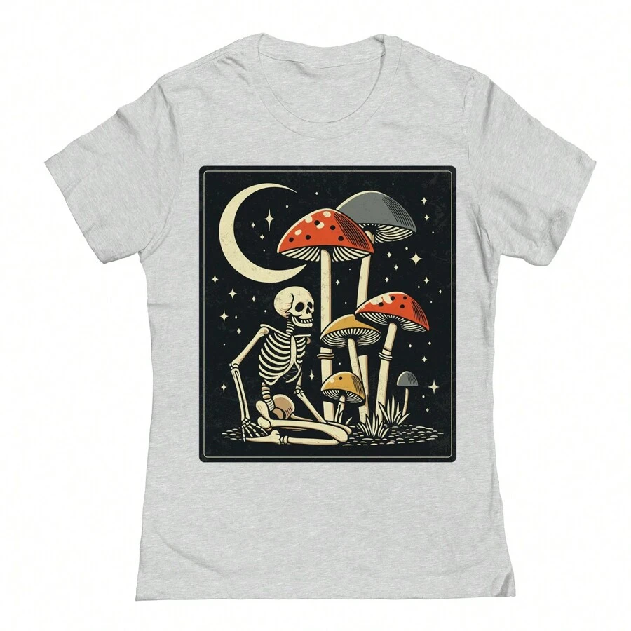 Nearly There Underworld Graphic Ladies Cotton T-Shirt | SHEIN USA