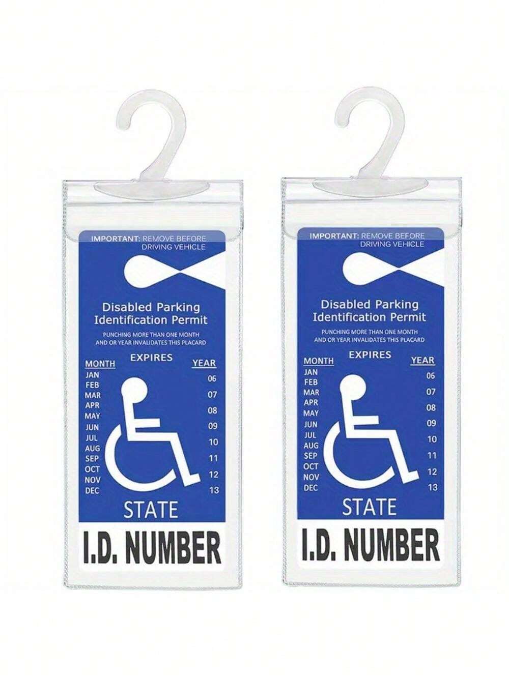 3pcs PVC Disability Parking Sign Holder - Durable & Secure With Clear ...