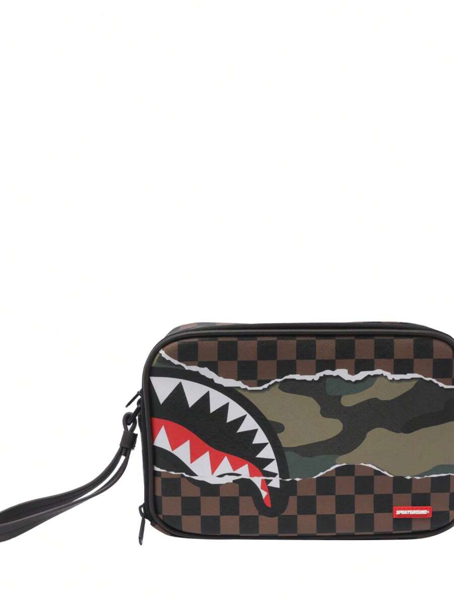 Sprayground Men's Clutch BROWN B6042TEARITUPCAMOTOILETRYBRI | SHEIN USA