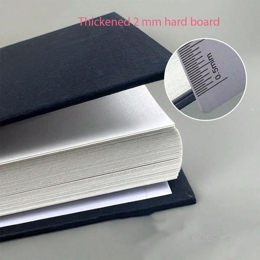 60 feuilles Carnet de croquis de carte noire épaisse A4 avec couverture ...