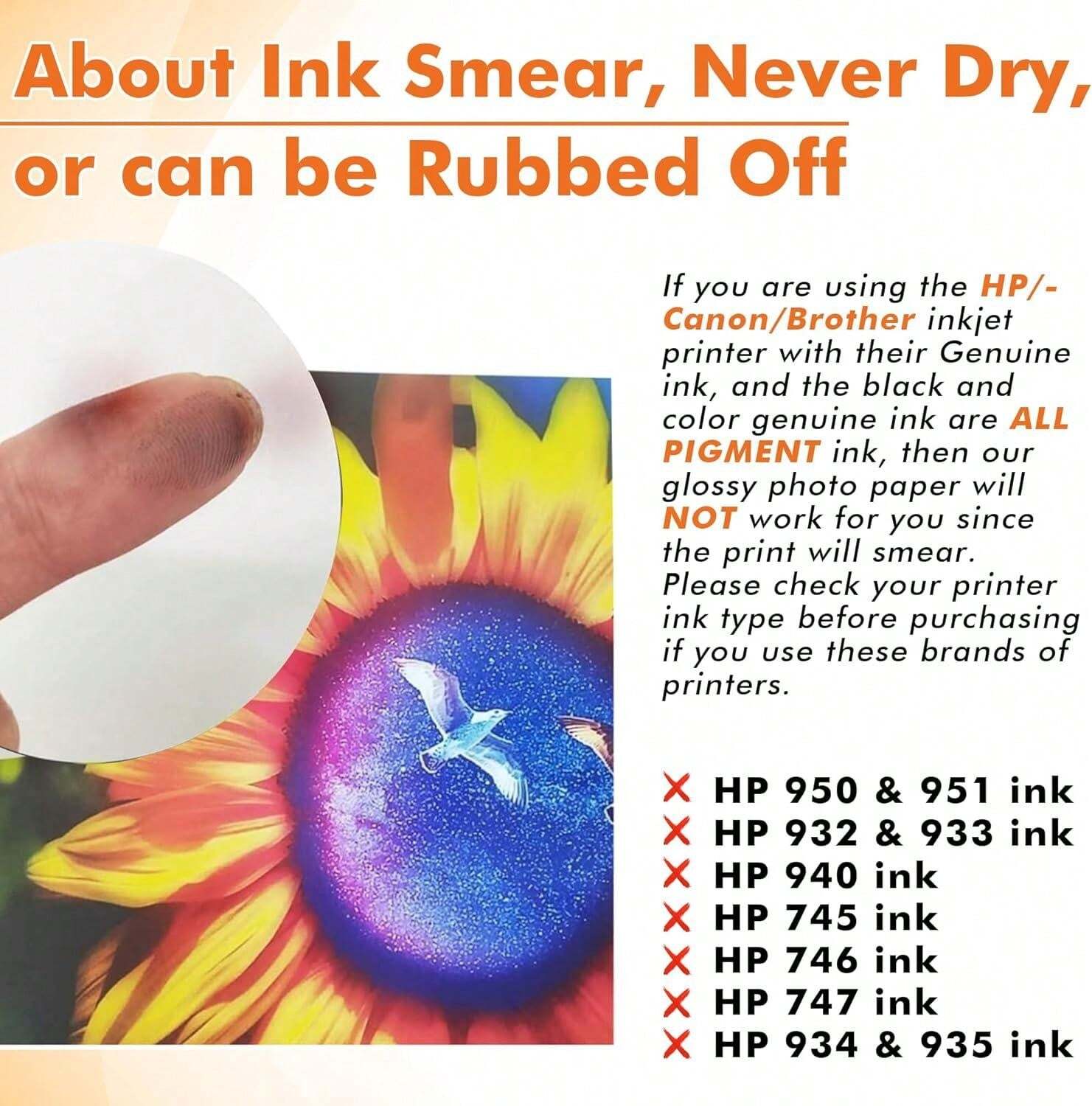 A4 Size High Glossy Thin Inkjet Print Paper 8.3x11.7 Inches 100 Sheets ...