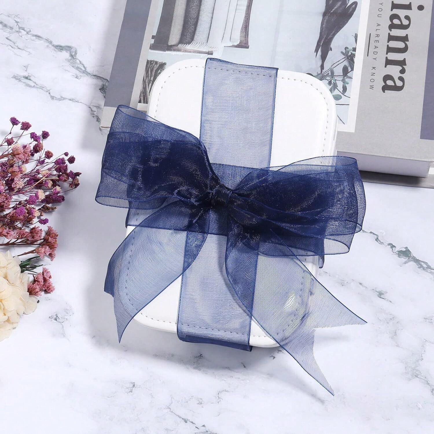 1.5 Inch Organza Ribbon, Rose Gold Chiffon Ribbon For Gift Wrapping ...