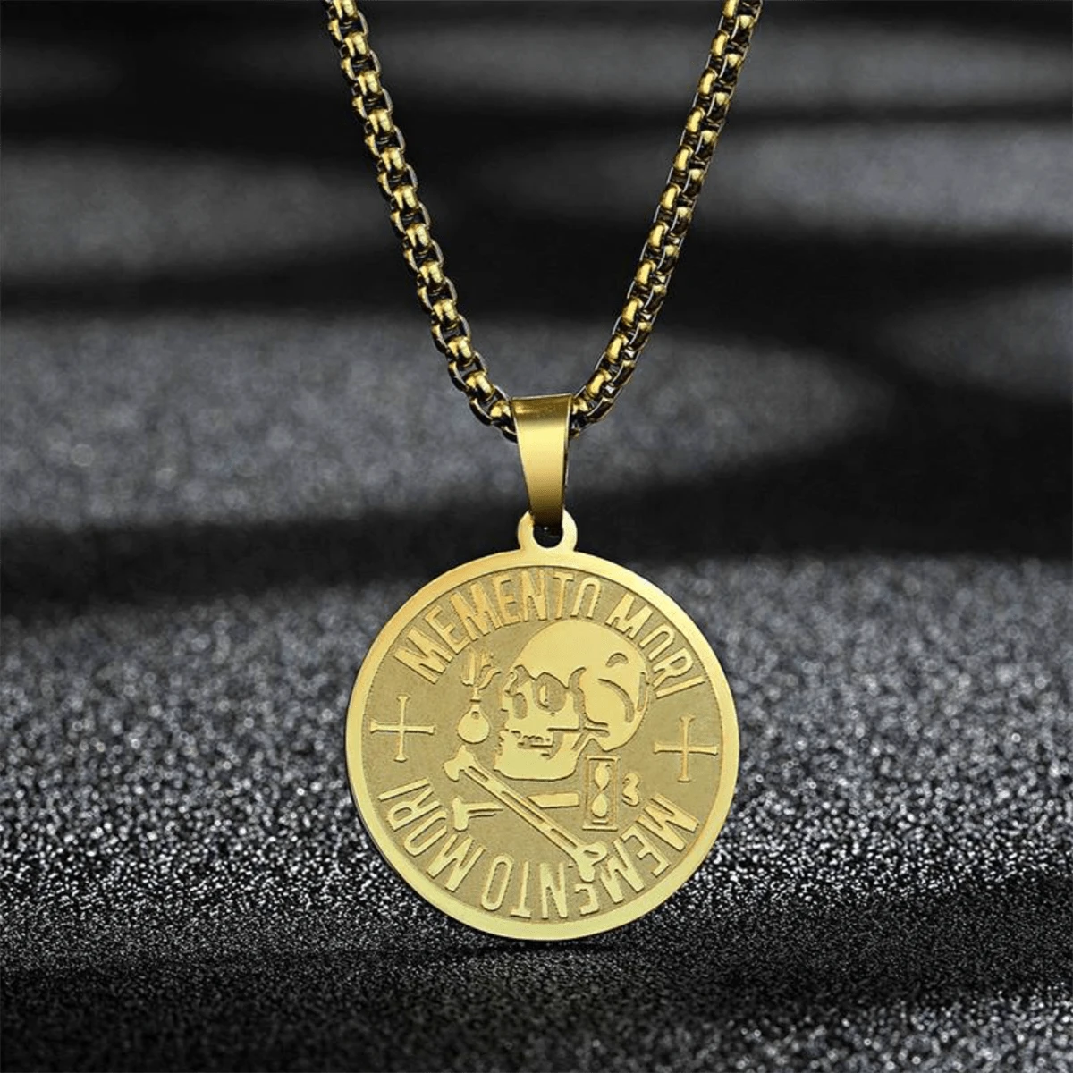1pc Fashionable Stainless Steel Memorial Mori Pendant, Stoic Philosophy ...