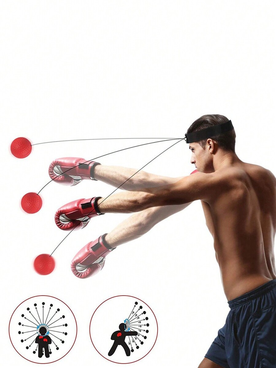 1pc Head-Mounted Boxing Reaction Ball, Stress Relief And Venting Ball ...