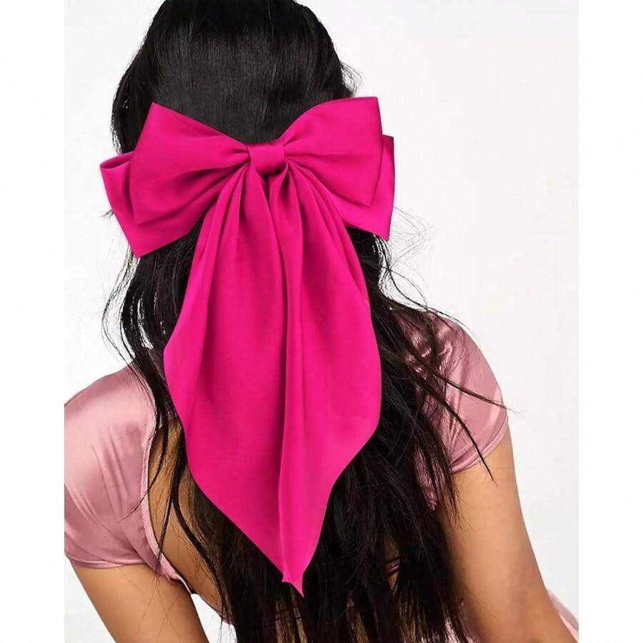 3pcs Hair Bows For Women Silky Satin Hair Ribbon Hair Barrettes Clip ...