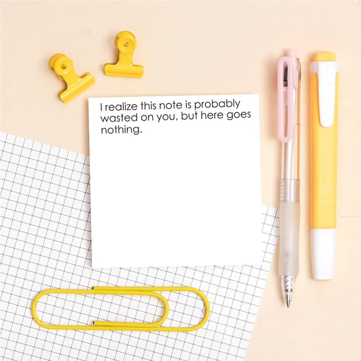 50 Pages Sticky Notes, Funny Portable Sticky Notes Self-Stick Easy To ...