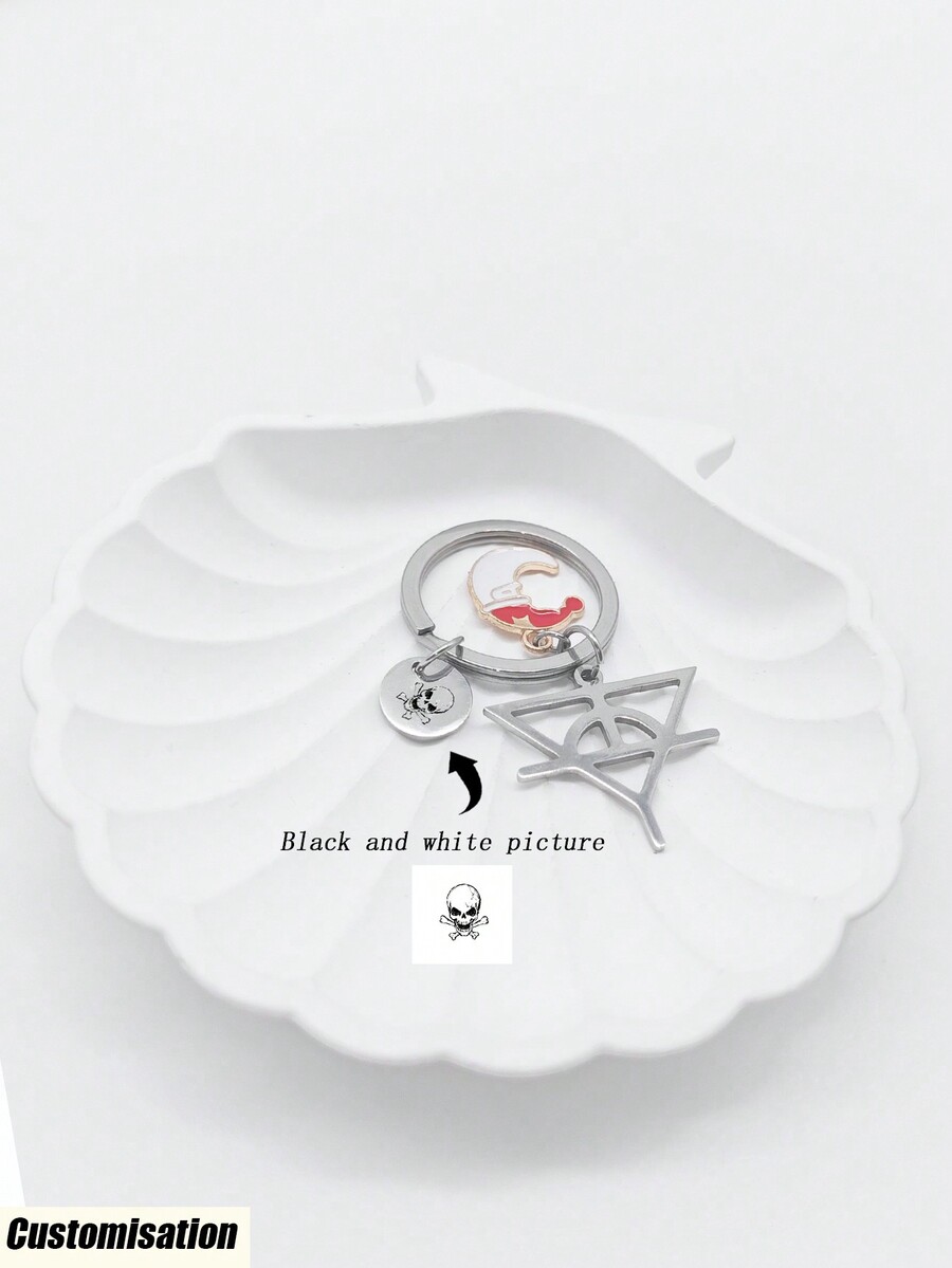 One-Sided Etched Laser Customized Double-Faced Safe Moon Keychain With ...