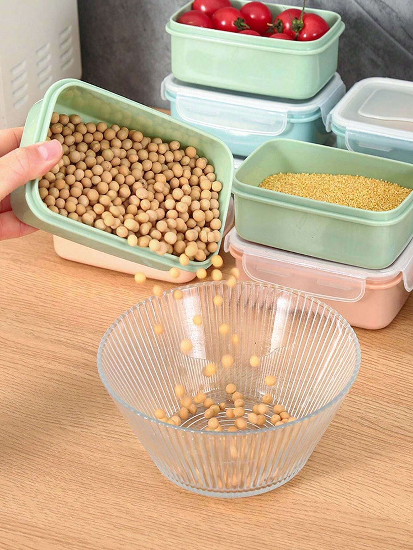 1/4pcs Food Preservation Box, Sealed Container With Draining Tray And ...