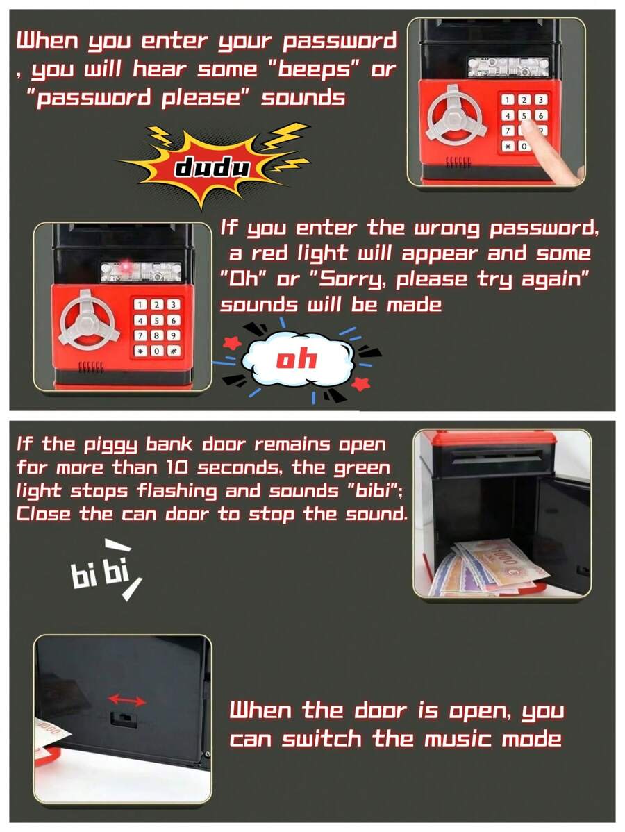 Creative Voice-Activated ATM Automatic Money Saving Jar For Children ...