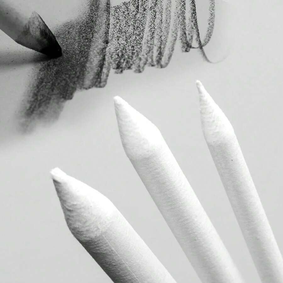 3pcs Set Blending Smudge Stump Stick Tortillon Sketch Art White Drawing ...