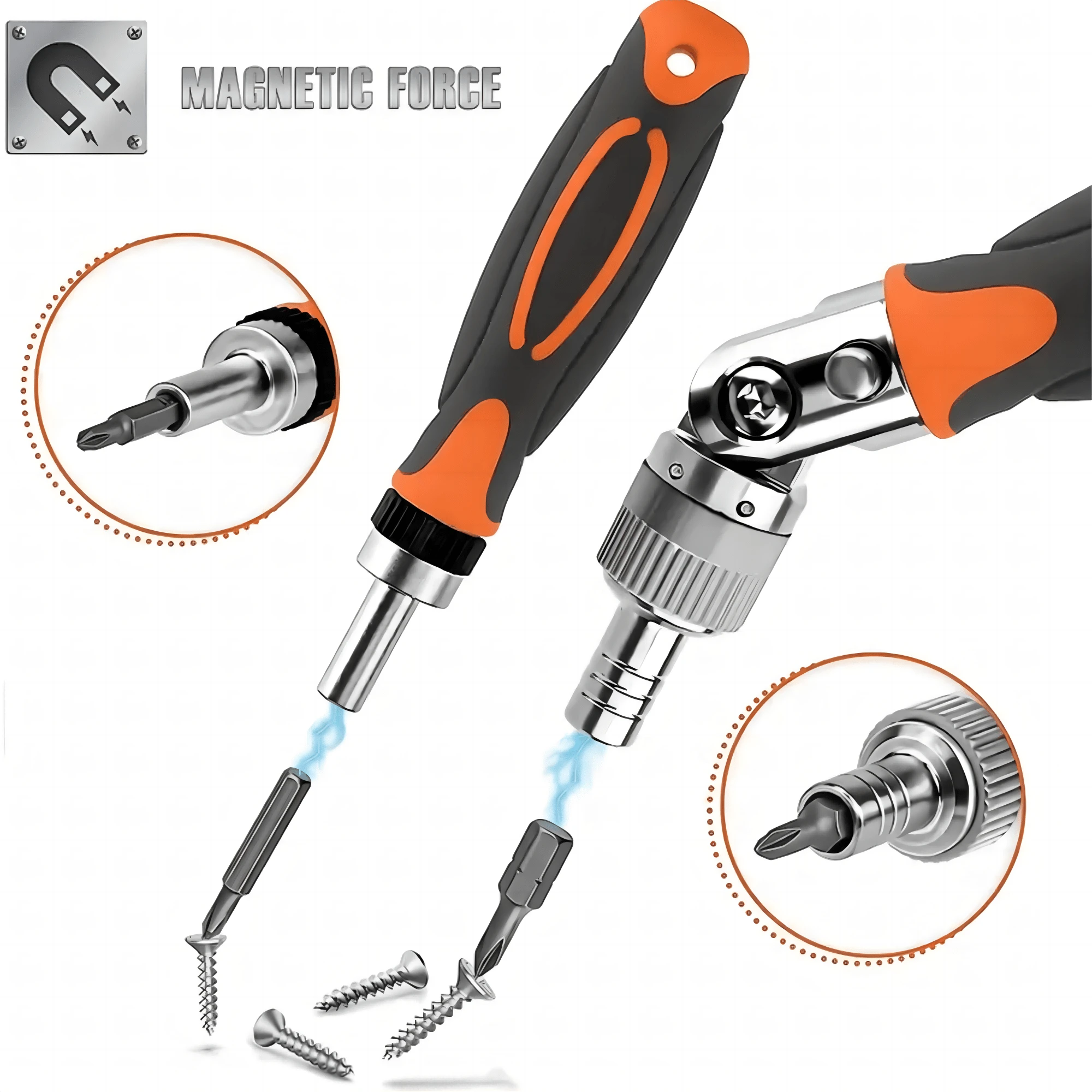 68 In 1 Ratcheting Screwdriver Set Multi Bit Ratchet Screw Drivers