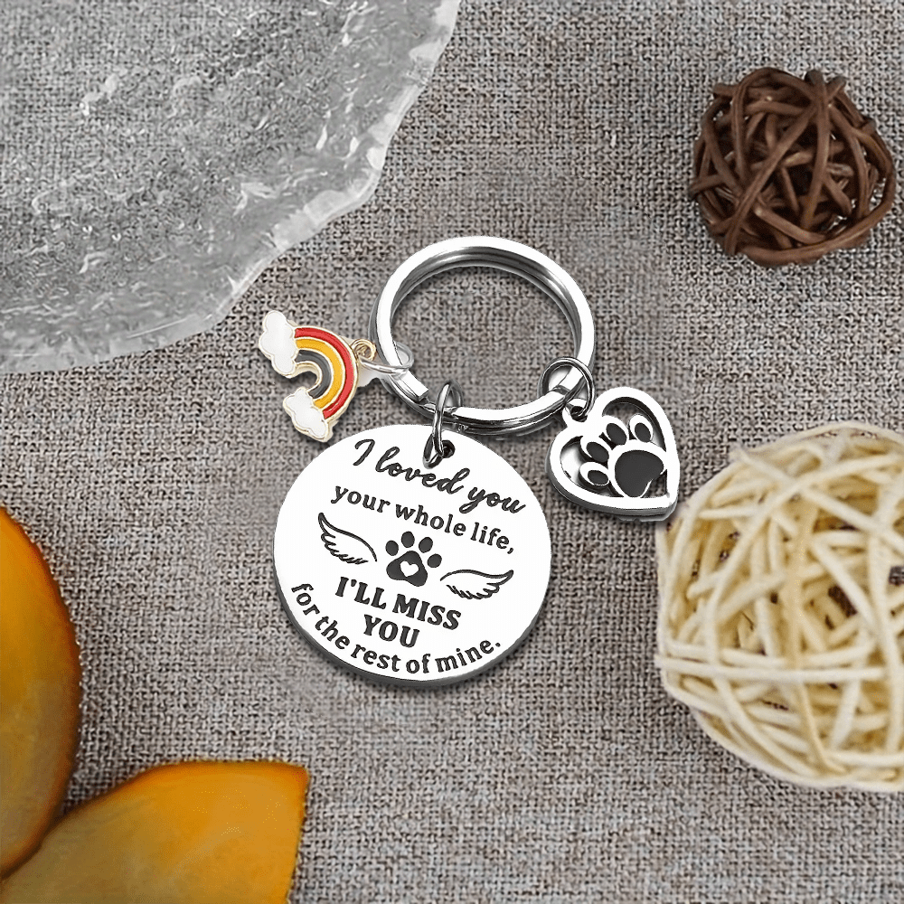Dog Memorial Keychain Gift Lost Dog Sympathy Gift Women Men When ...