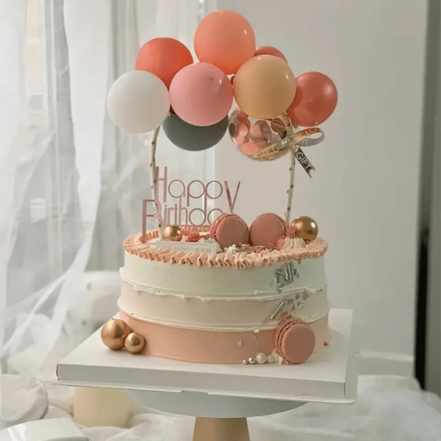 Decorazione torta compleanno con palloncini, decorazione torta mini ...