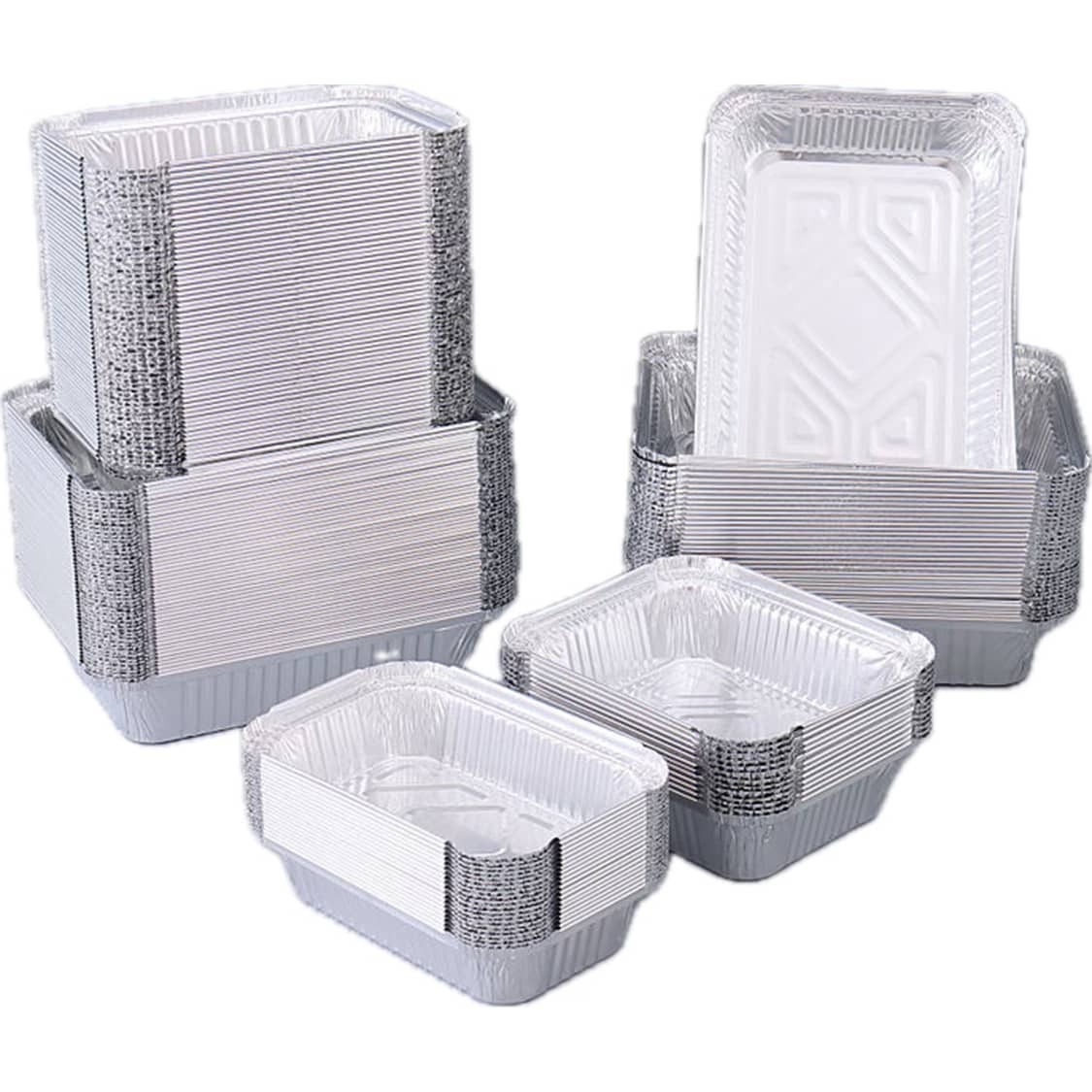 10pcs Aluminum Foil Boxes For Baking And Grilling, Rectangular ...
