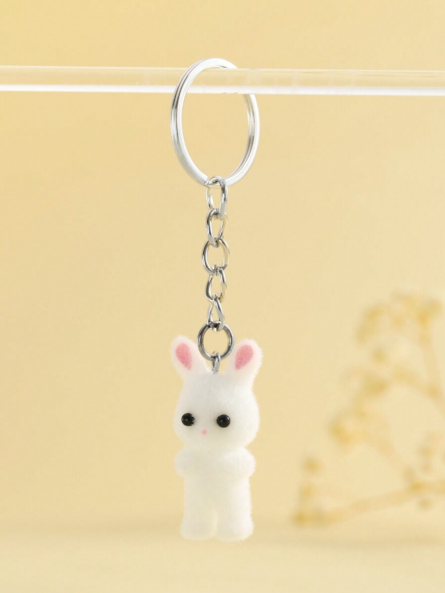 Cute Pink Plush Rabbit Keychain, Perfect Gift For Women And Girls ...
