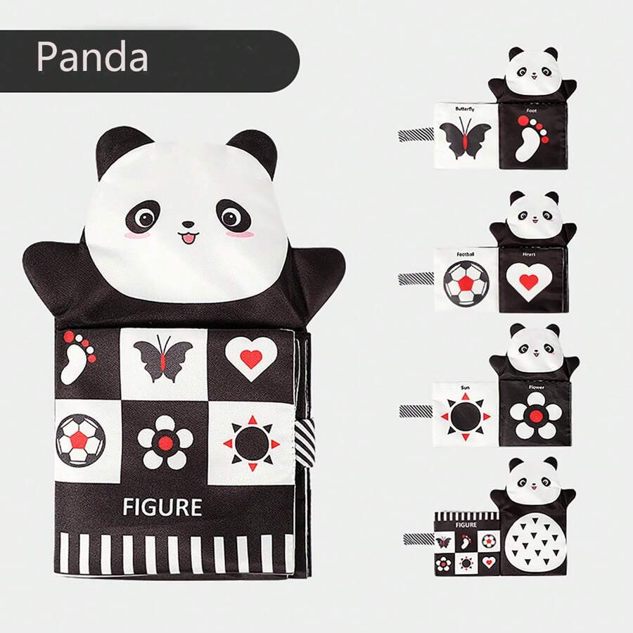 Baby Soft Cloth Book With Hand Puppet, Animal Touch And Feel Crinkle ...