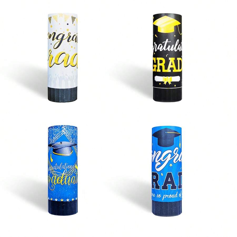 1/2/4PCS, Congrats Grad Push Pop Confetti Fireworks Tube Confetti ...