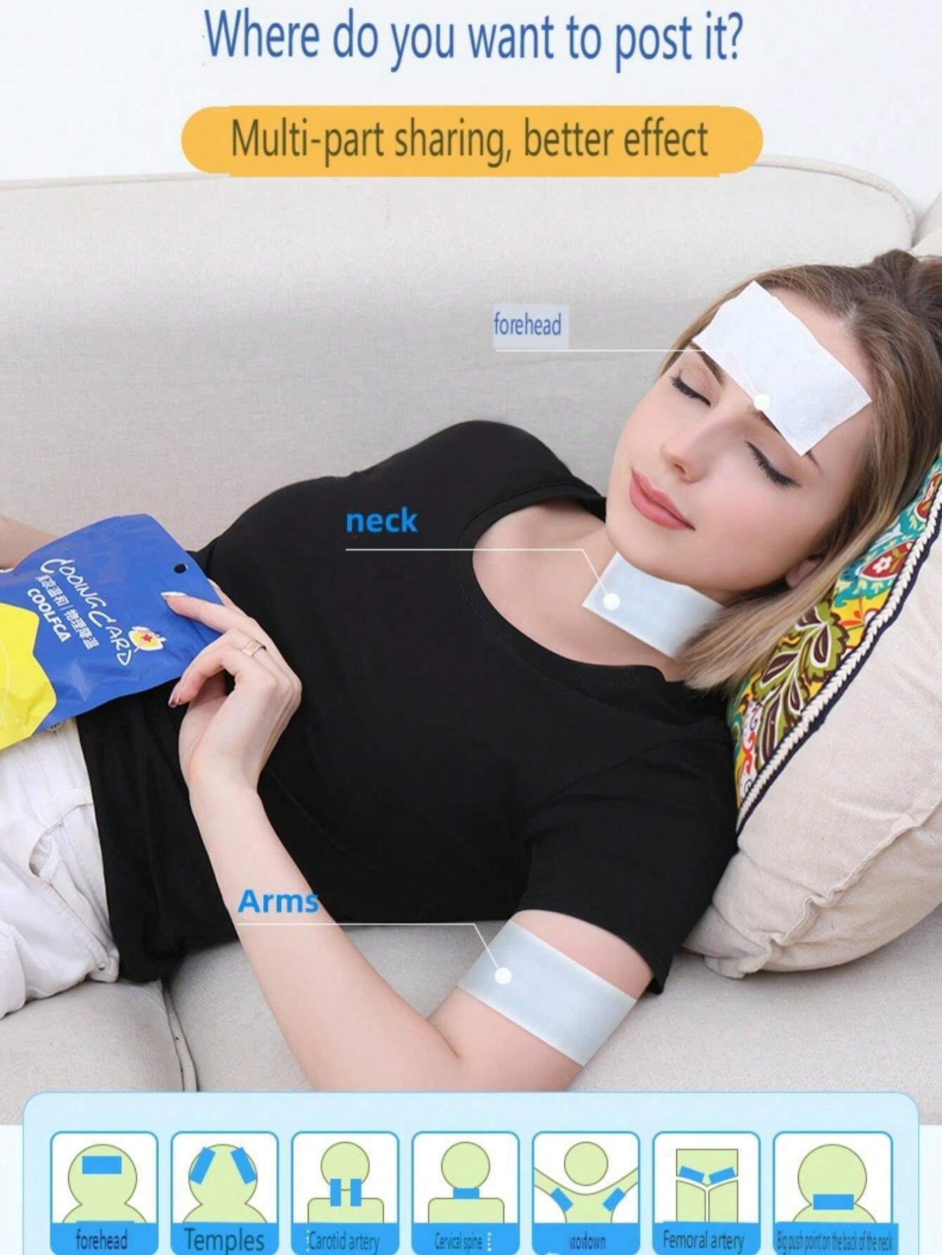 20PCS Summer Ice Cool Stickers Summer Student Military Training Cool ...