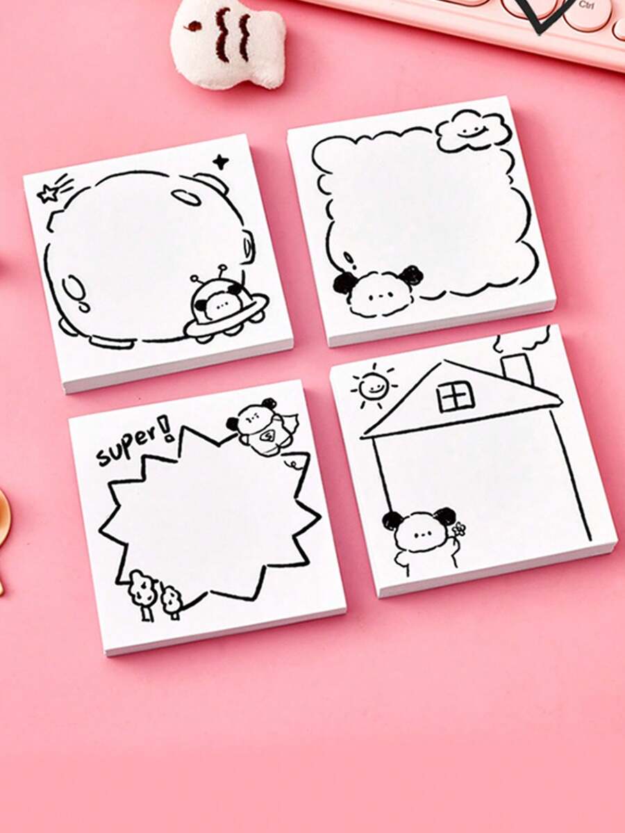 INS Cartoon Puppy Sticky Note, Student Sticky Memo Pad, Cute And ...